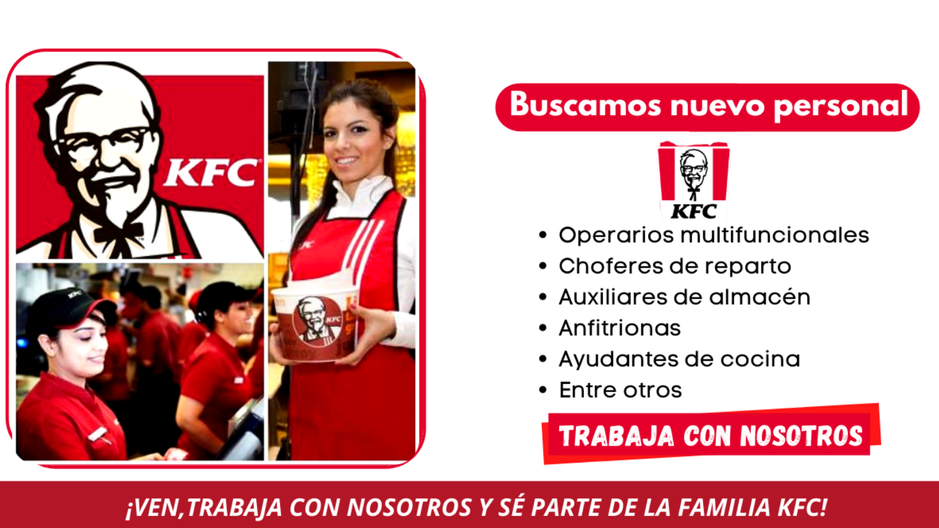 KFC – Empresas de comida rápida ofrecen puestos de trabajo. - Primera ...