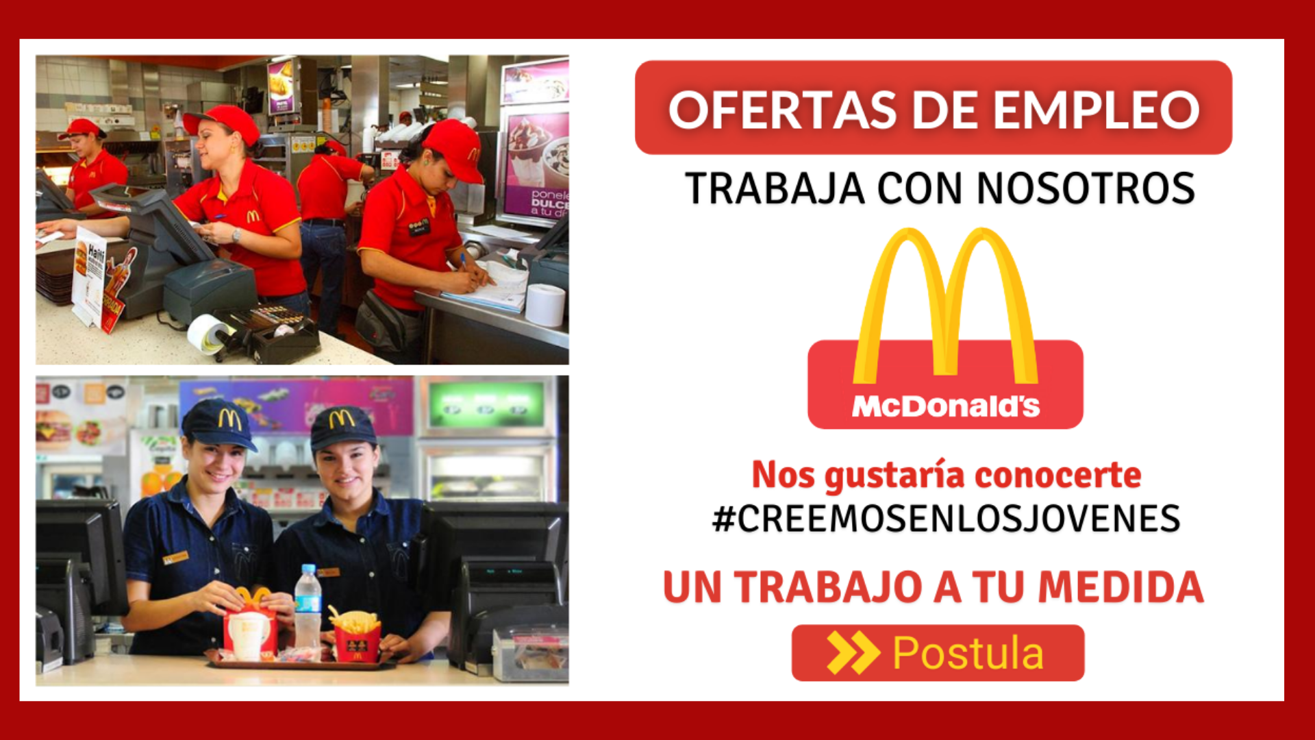 EMPLEO - McDonald´s: Vacantes de Trabajo Disponibles - Primera Noticias